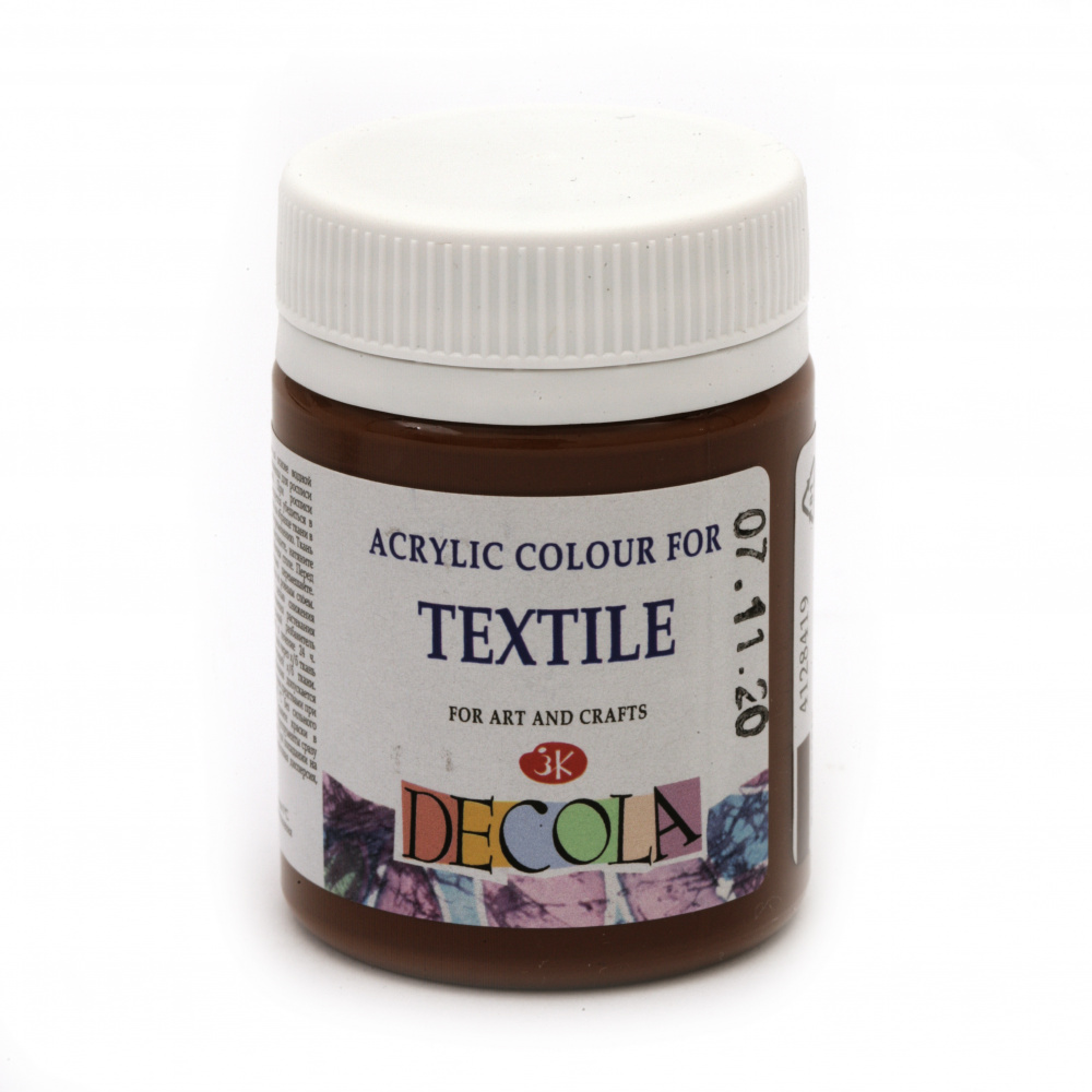 Vopsea acrilica pentru textile DECOLA Nevskaya paleta 50 ml maro ...